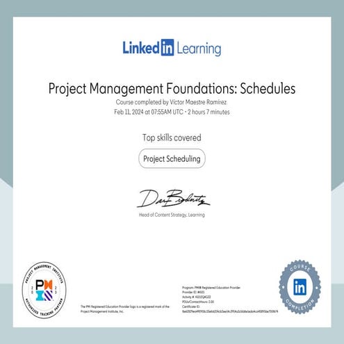 Project Management Foundations: Schedules | PDF