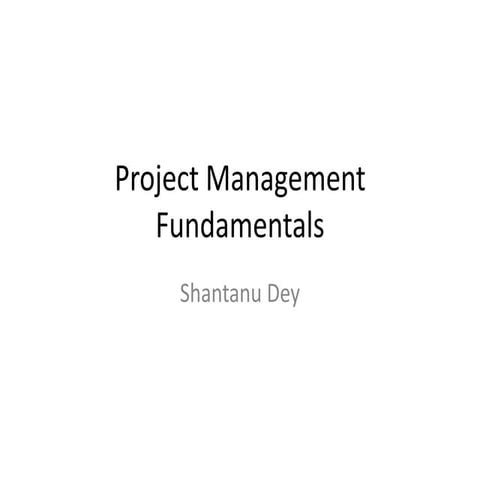 Project management fundamentals | PPTX