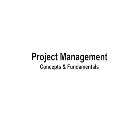Project management fundamentals | PPT