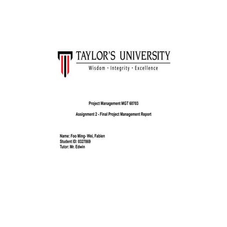 Project Management (Individual) | PPT