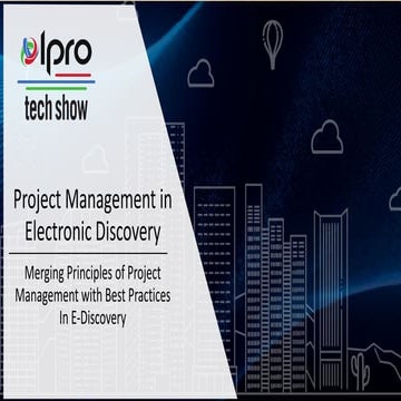 Project Management in Electronic Discovery | PPT