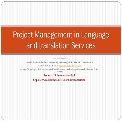 Project management in language and translation services converted | PDF