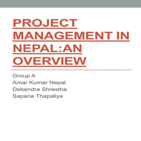 Project management in nepal | PPTX