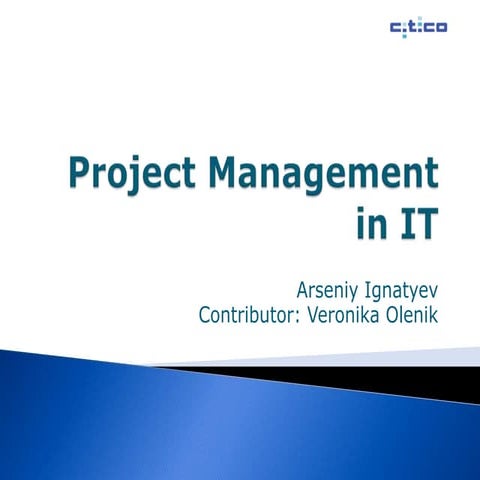 Project Management in Information Technologies | PPTX