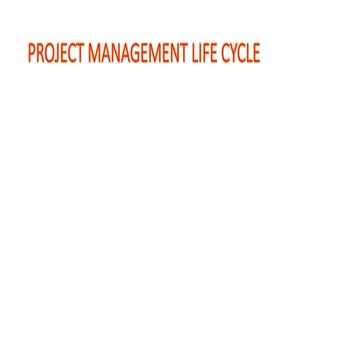 Project management life cycle | PPTX