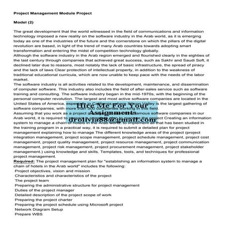 Project Management Module Project Model 2 The Great Pdf 8155