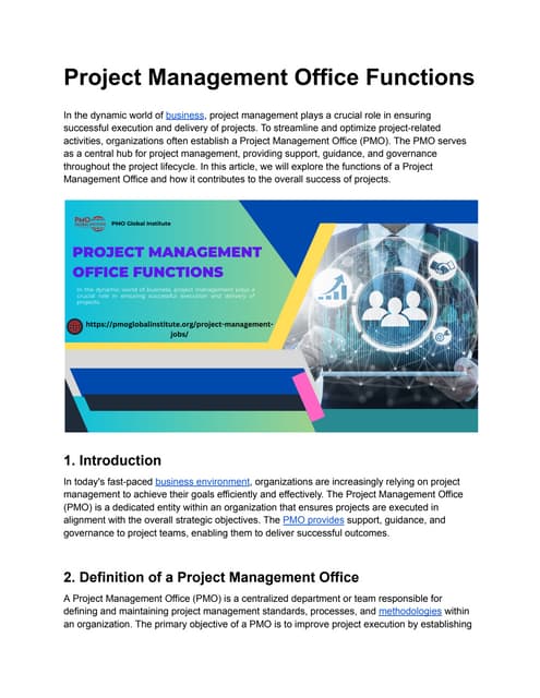 Why is Project Management important in an Organization | PPT