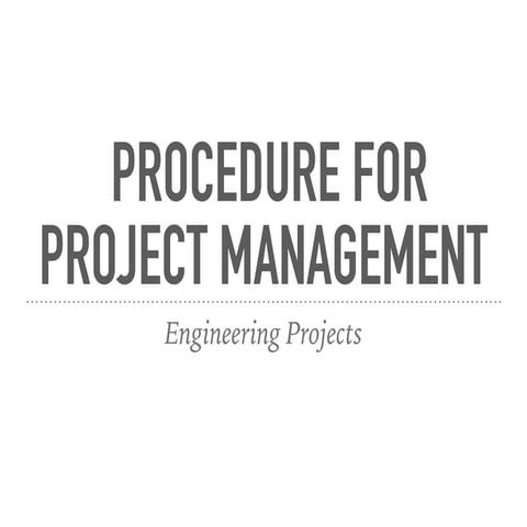 Project Management Procedures | PPT