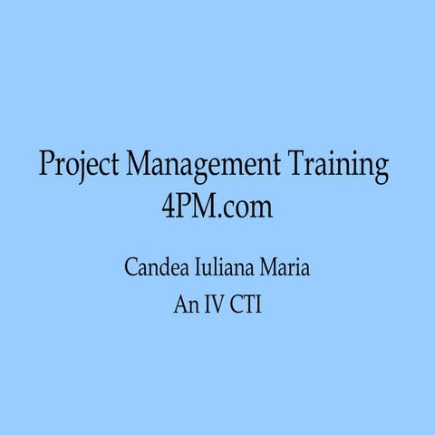 Project management training | PPT