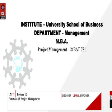 Project Management Unit 1 Lecture2.ppt for busi | PPT