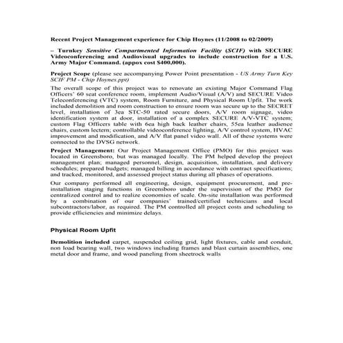 Us Army Turn Key Scif Pm Chip Hoynes | PPT