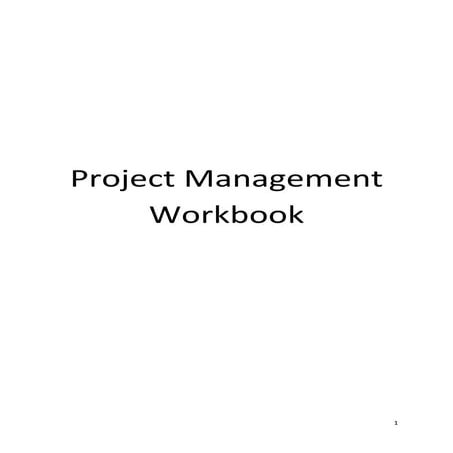 Project management workbook | DOCX | Business | Business and Finance