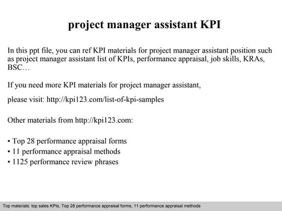 Project coordinator kpi | PPT