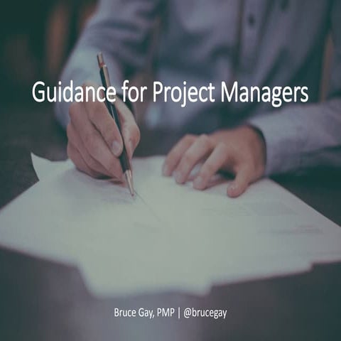Guidance for Project Managers | PDF | Career Advice | Careers