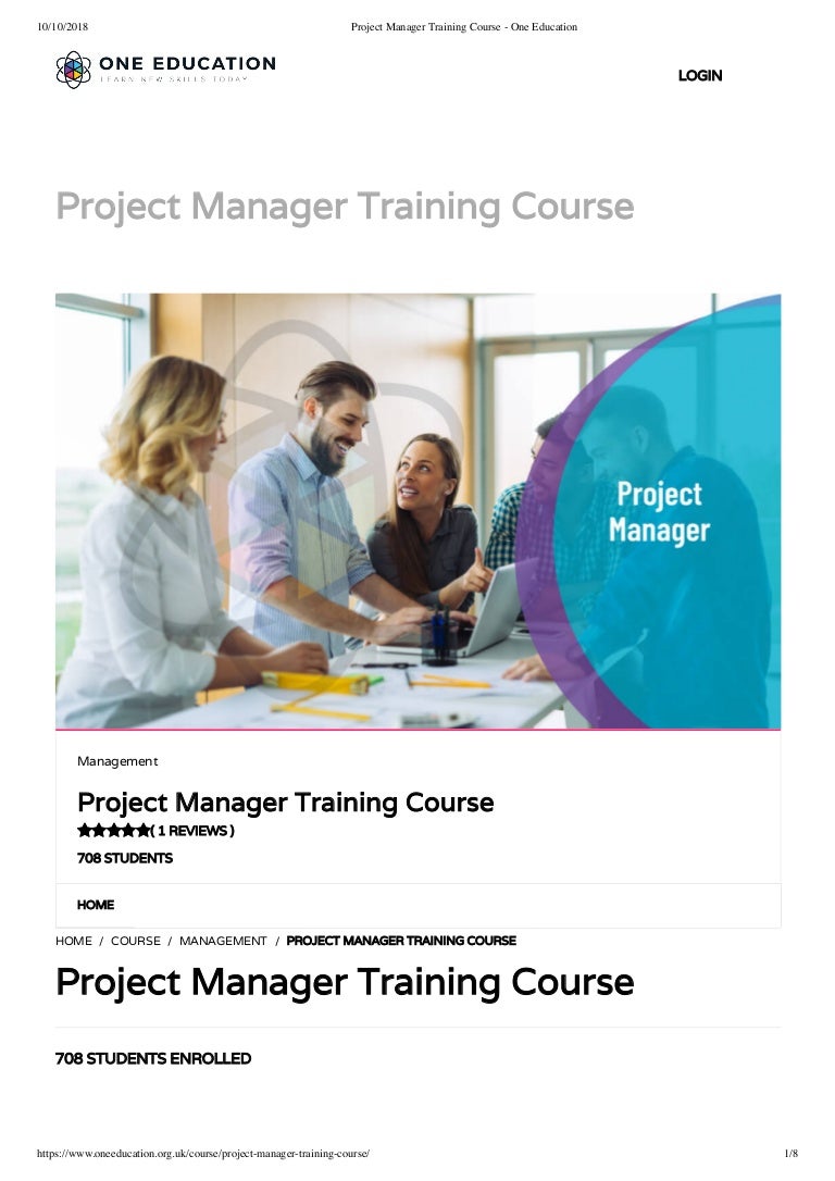 Project Manager Training Course - One Education