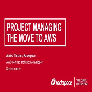Project Managing For AWS Cloud | PPT