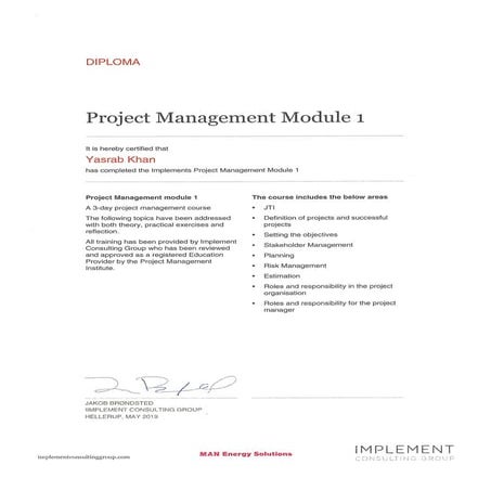 Diploma: Project Management Module 1 | PDF
