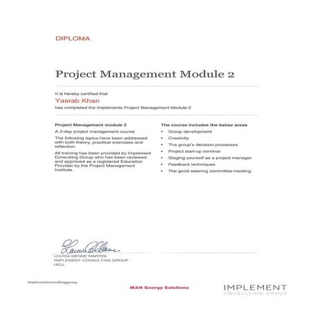 Diploma: Project Management Module 2 | PDF