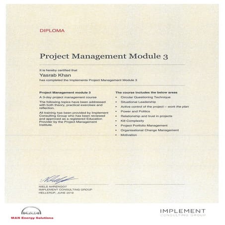 Diploma: Project Management Module 3 | PDF