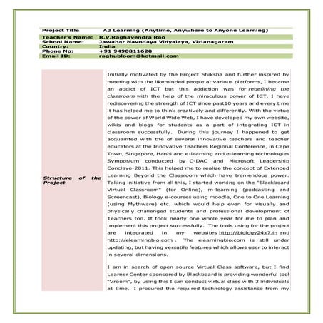 Project mapping of A3 learning | PDF | Education industry | Industries