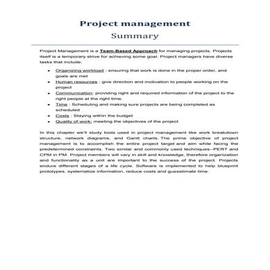 Project mgmt | PDF