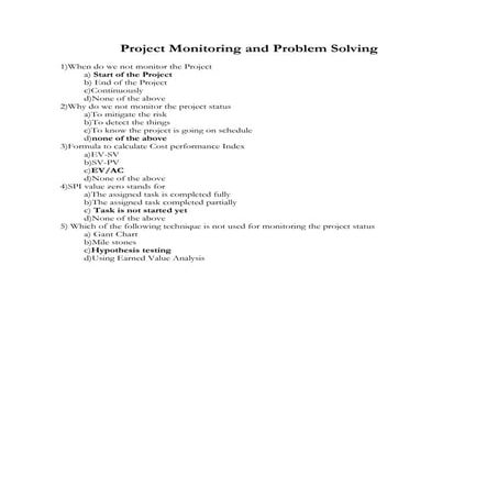 Project Monitoring and Problem Solving _Questionaire.docx