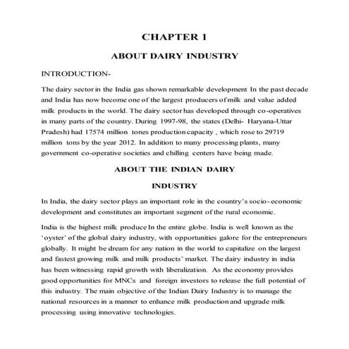 Dairy presentation | PPTX