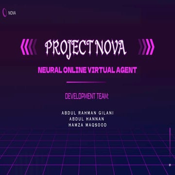 PROJECT NOVA-2.pdf , A locally run offline chatbot by team NOVA | PDF