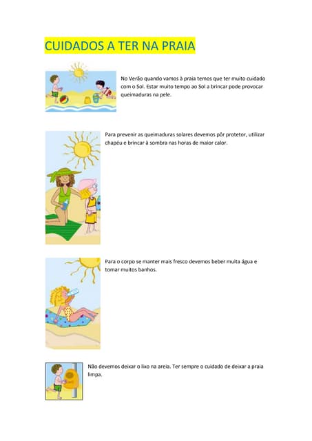 Cuidados a ter com o sol | PPTX | Skin and Dermatology | Diseases and Conditions