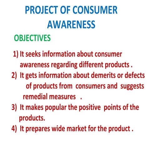 Project of consumer_awareness | PPT