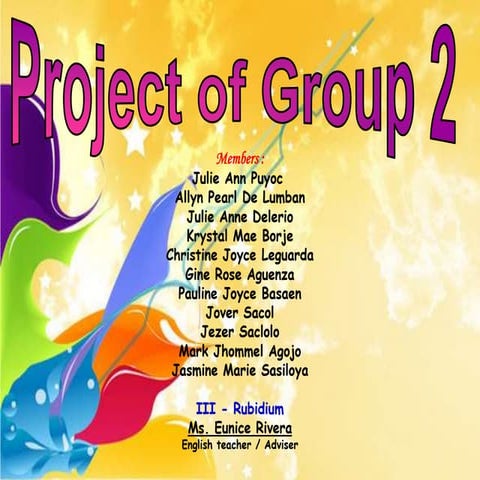Project of group 3 | PPT