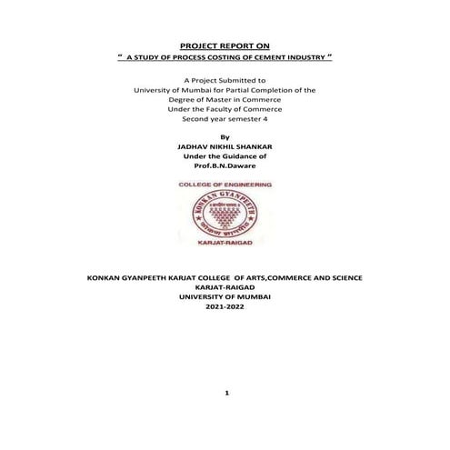 Mba project starting page | DOC