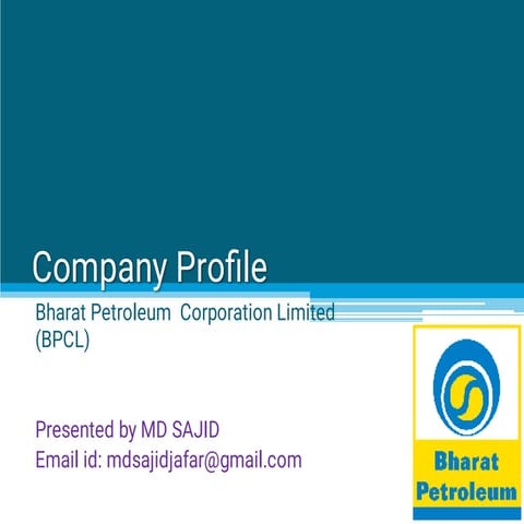 Project on BPCL by md sajid | PPT