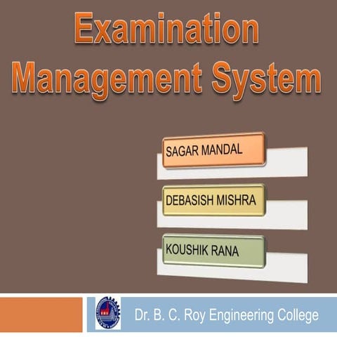 Project on examination management system | PPT