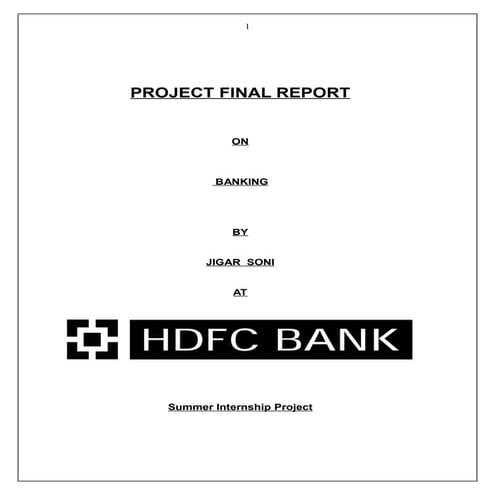 Project+on+hdfc | PDF