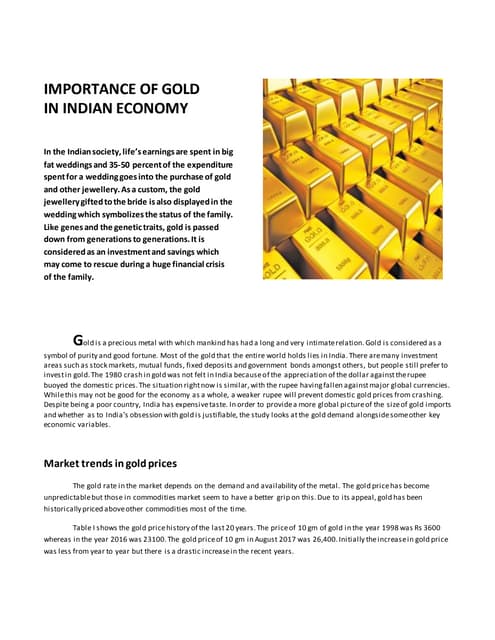 Gold price | PPT