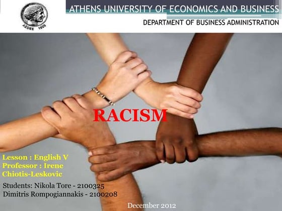 Racism Presentation | PPT | Debated Sensitive Social Issues | Sensitive ...