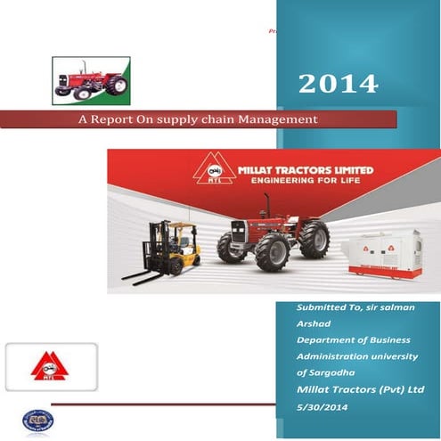 supply chain of Millat tractor | DOCX