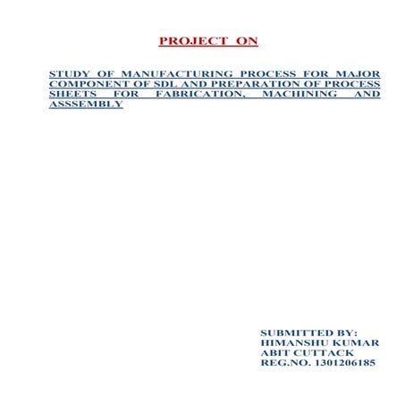 Project on sdl 01 | PDF