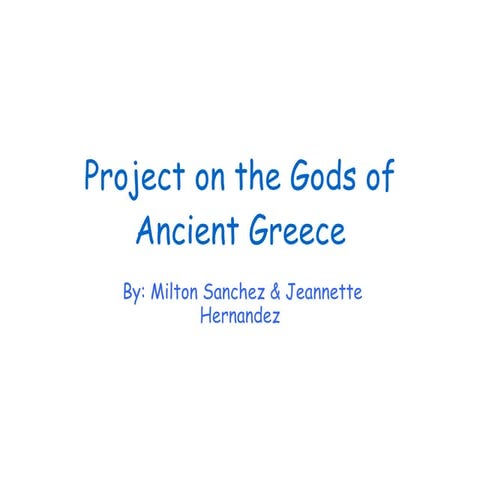 The twelve Olympian gods | PPTX