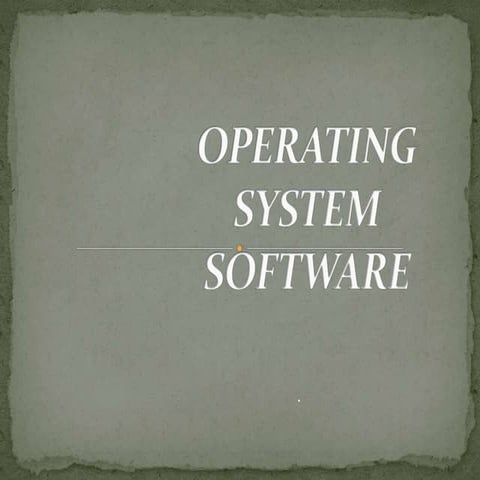operating system | PPT