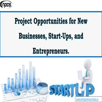 Project Opportunities for New Businesses, Start-Ups, and Entrepreneurs ...