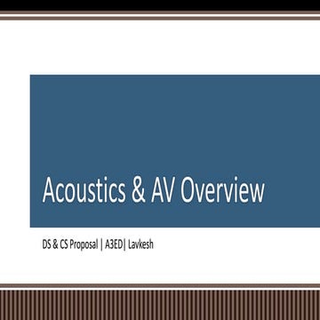 Presentation for Audio Video Project Overview | PPT