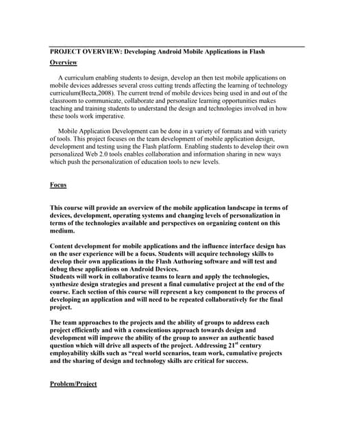 Project Overview: Creating an Authentic Mobile Application Design Mr ...