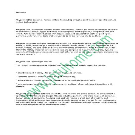 Oxygen Project | PPT