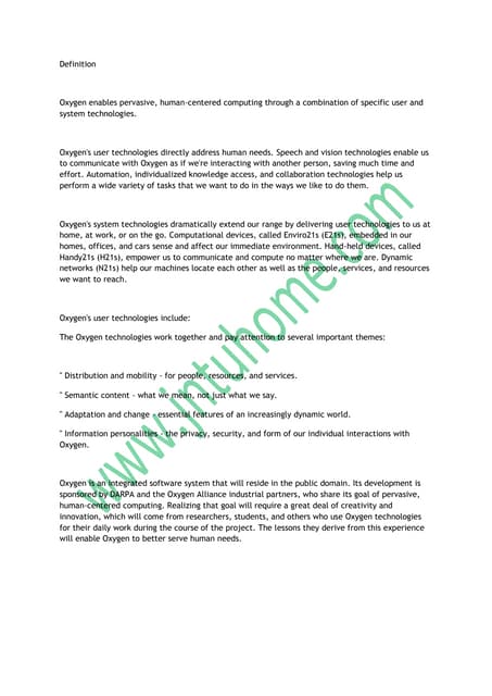 Project Oxygen | PPT | Internet of Things | Internet