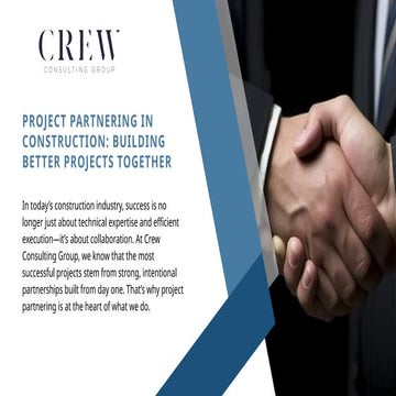 Project Partnering in Construction Building Success Through ...