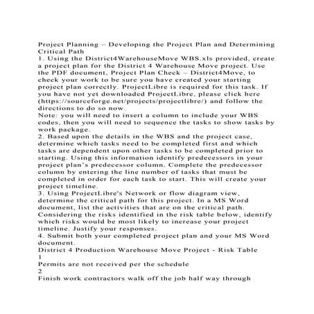 Project Planning – Developing the Project Plan and Determining Cri.docx