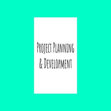Project Planning & Development | PPTX