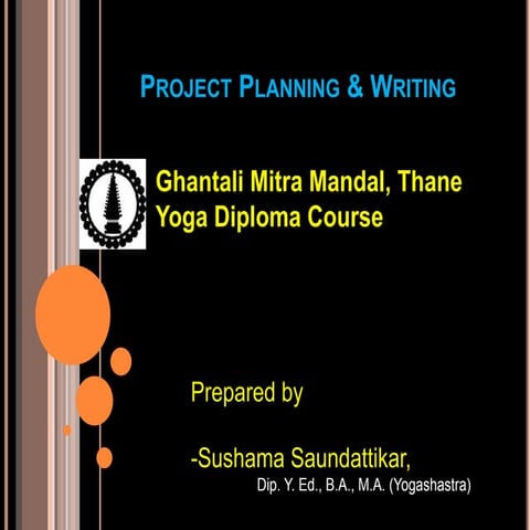 Project planning diploma course | PPTX